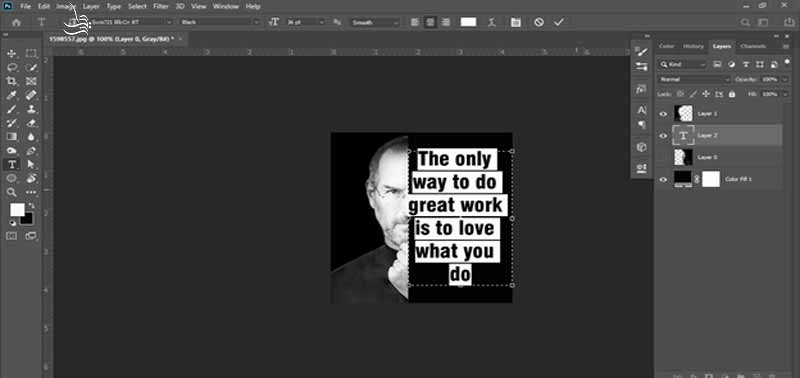 آموزش تایپوگرافی در فتوشاپ - کیارا آکادمی
