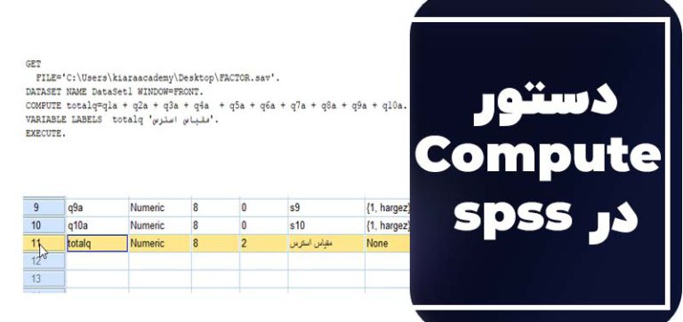 آموزش دستور Compute در Spss کیارا آکادمی