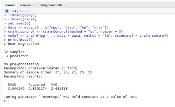 آموزش اعتبار سنجی متقابل (Cross Validation) برای مدل در R