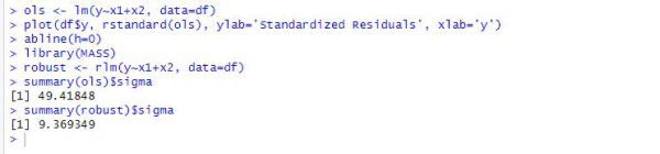 رگرسیون باثبات یا رگرسیون مقاوم (robust regression) در R