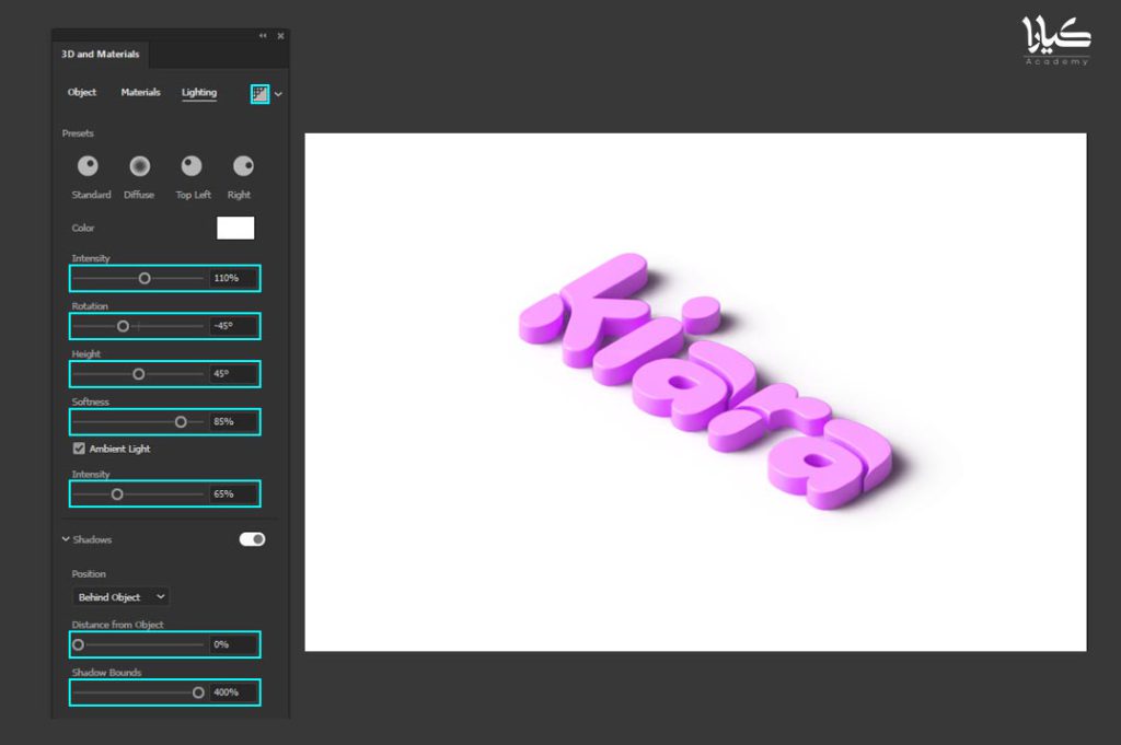 ایجاد متن سه بعدی ایزومتریک(Isometric 3D Text)در ایلاستریتور